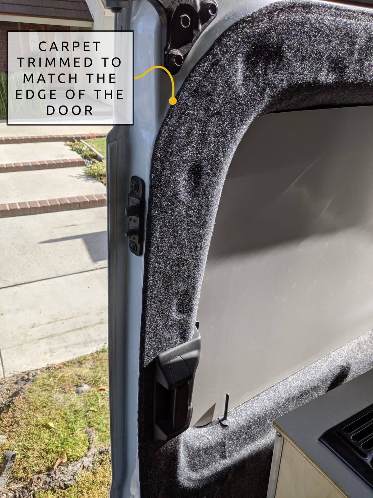 Sliding Door Finish Install in our Camper Van Conversion » VanConverts.com