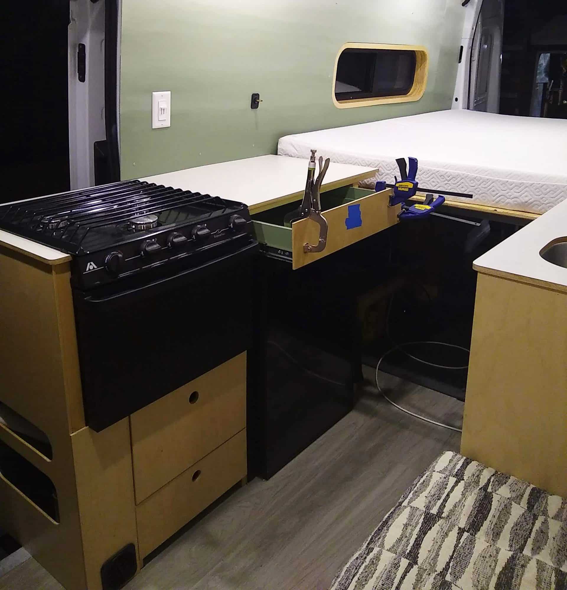 Building Cabinets and Drawers for Van Kitchen and Storage » VanConverts.com