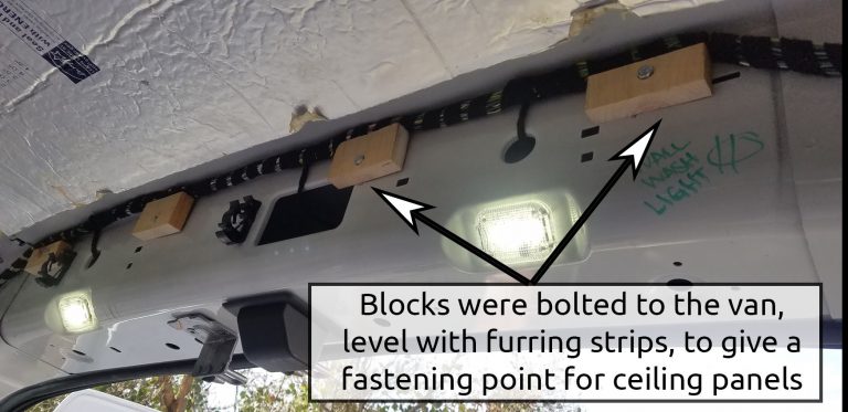 Ceiling Panel Installation in Camper Van Conversion » VanConverts.com