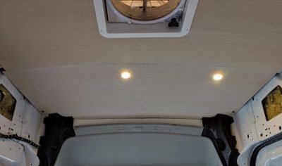 Ceiling Panel Installation in Camper Van Conversion » VanConverts.com