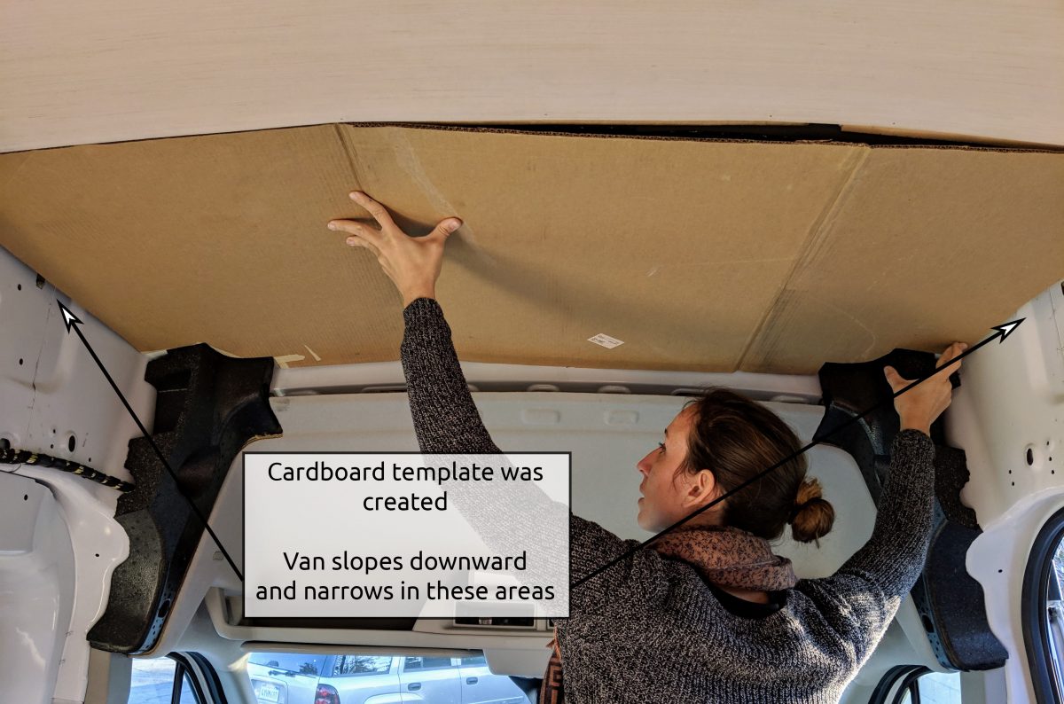 Ceiling Panel Installation in Camper Van Conversion » VanConverts.com